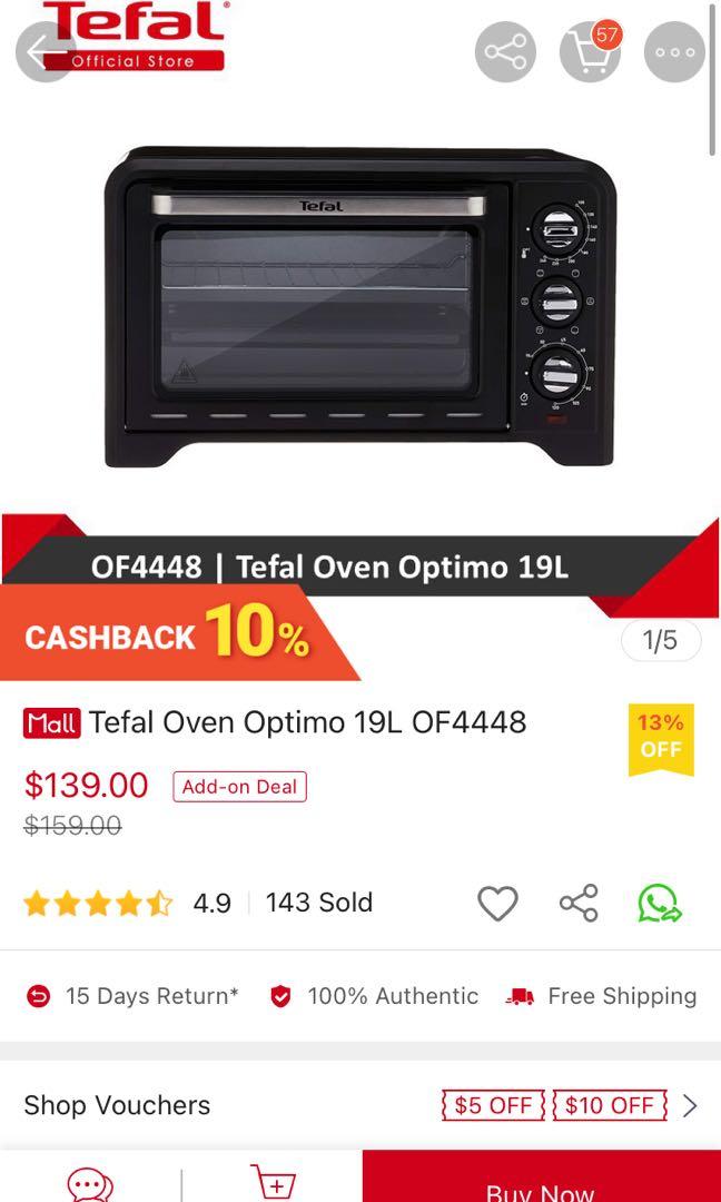 Tefal oven Optimo 19l, TV & Home Appliances, Kitchen Appliances, Ovens ...