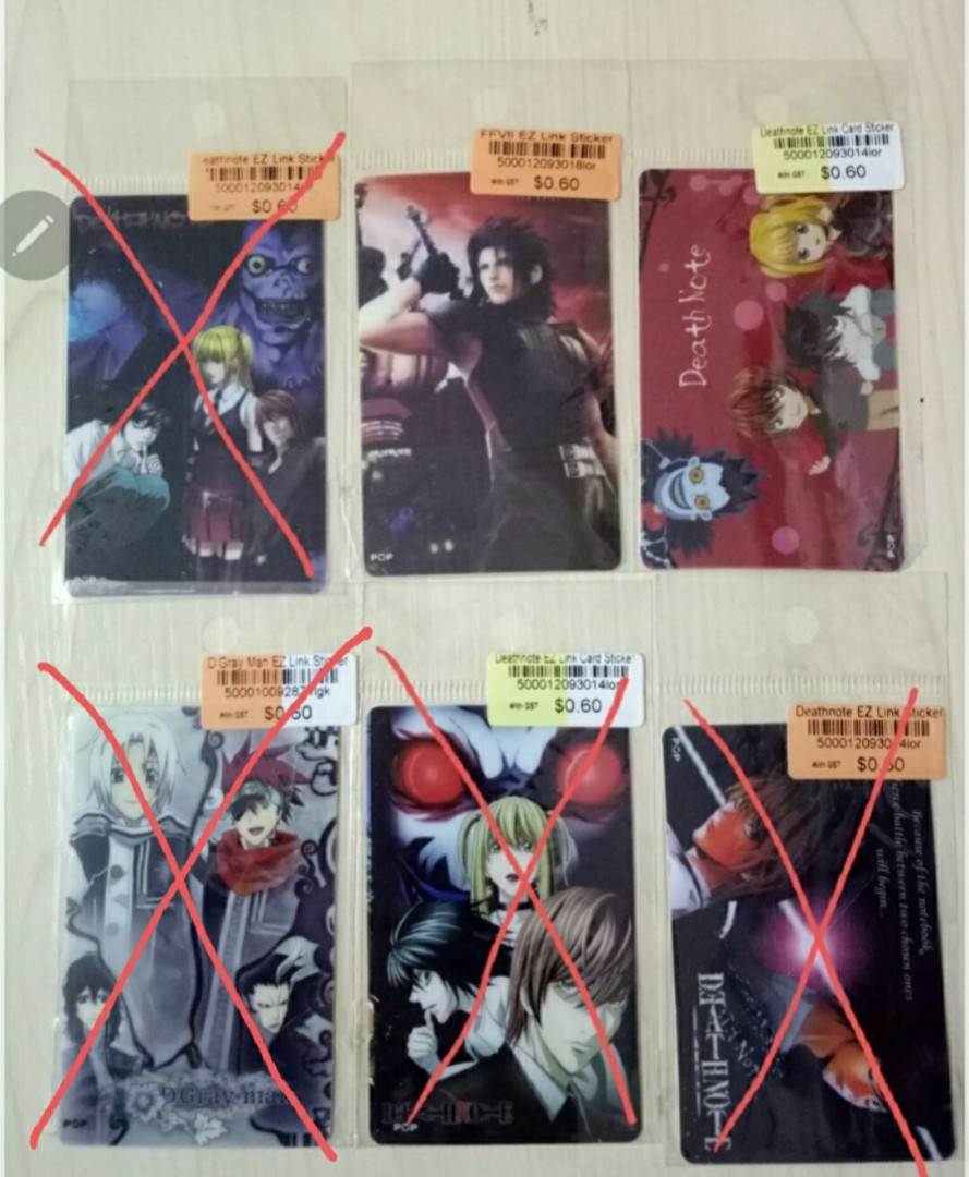 UPDATED!! Last two Anime Card Stickers! DEATH NOTE and FINAL FANTASY ...