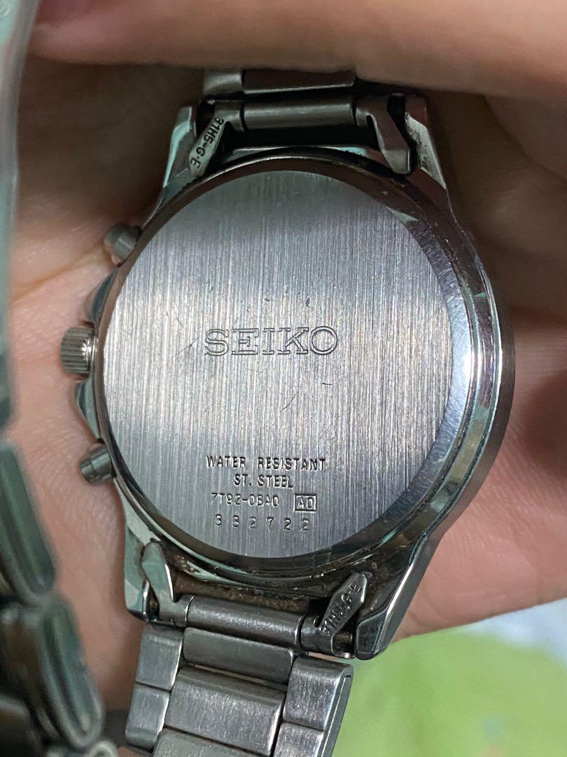 Vintage Seiko Chrono blue Panda 1/20sec SND083, Vintage & Collectibles ...