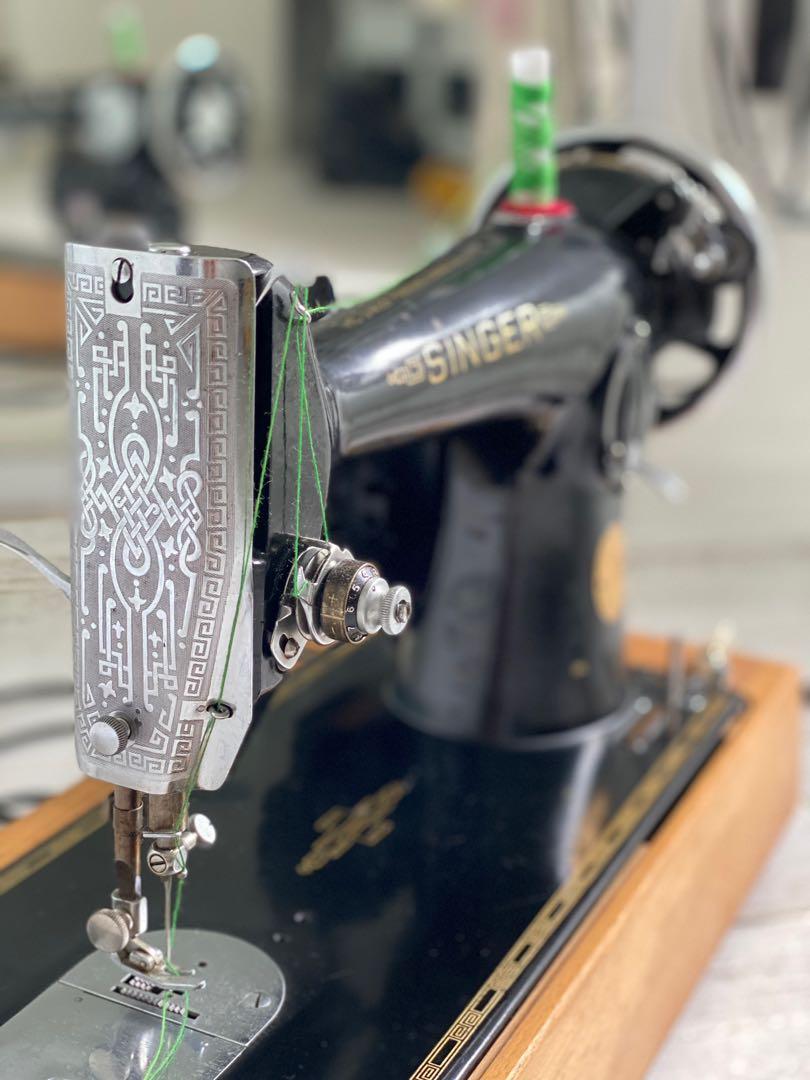 Vintage Singer 201K sewing machine (in working condition), Furniture ...