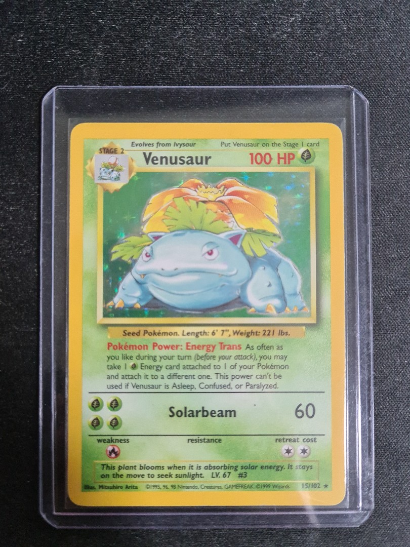 Base Set Venusaur 15/102, Hobbies & Toys, Toys & Games on Carousell