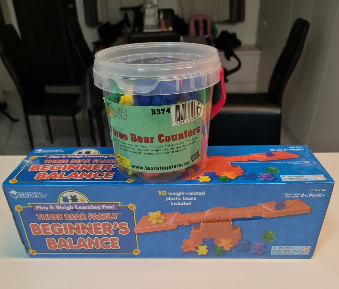Beginners balance + Teddy bear counters, Hobbies & Toys, Toys & Games ...