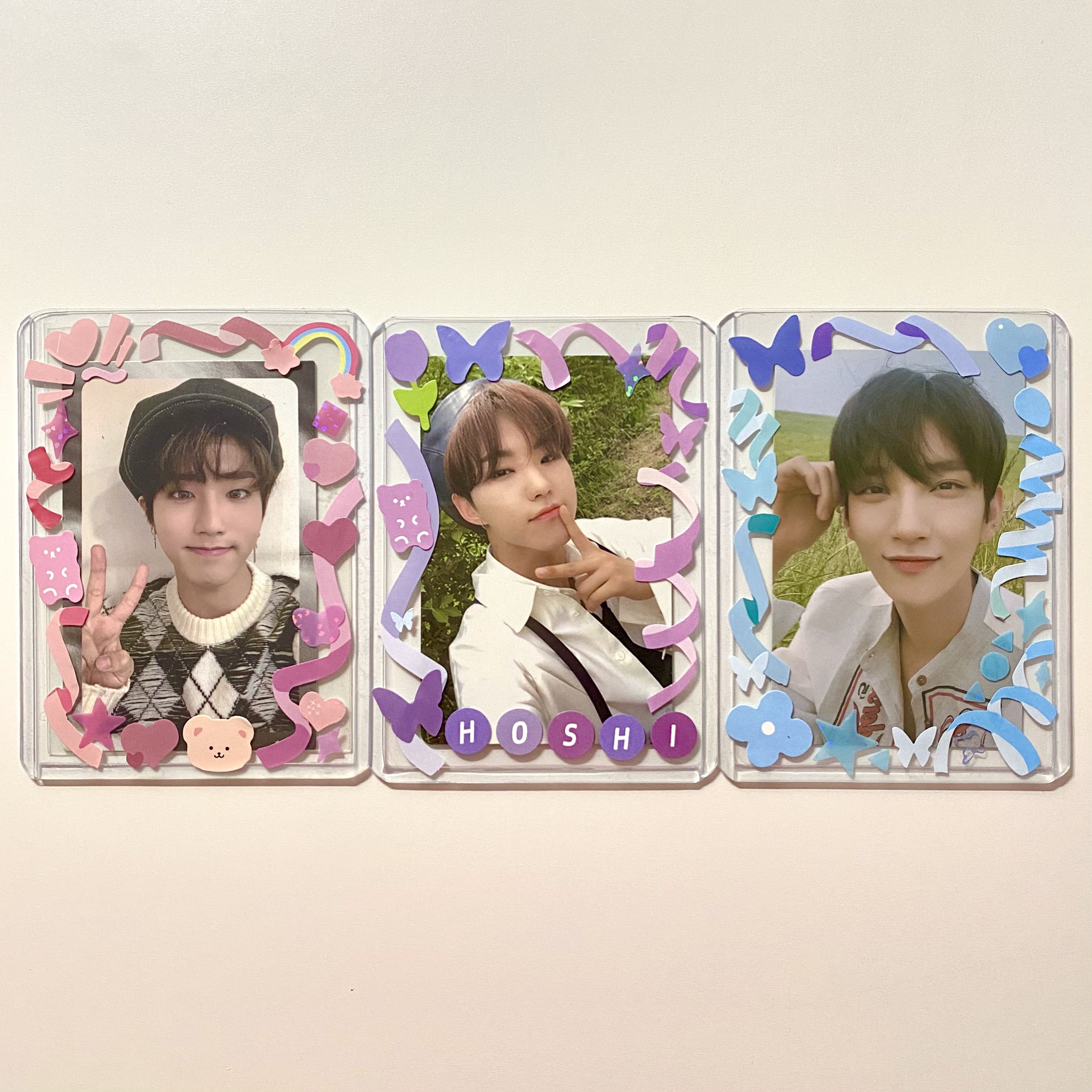 kpop decorated toploader customised photocard display seventeen stray ...