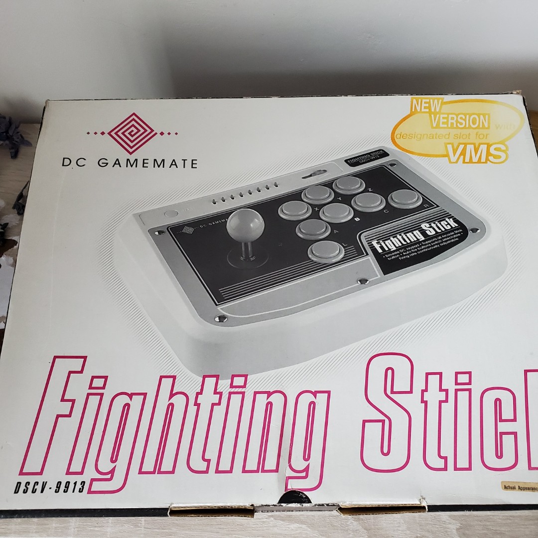 DC Dreamcast joystick 手製 fighting stick sega, 電子遊戲, 遊戲機配件, 手掣 - Carousell