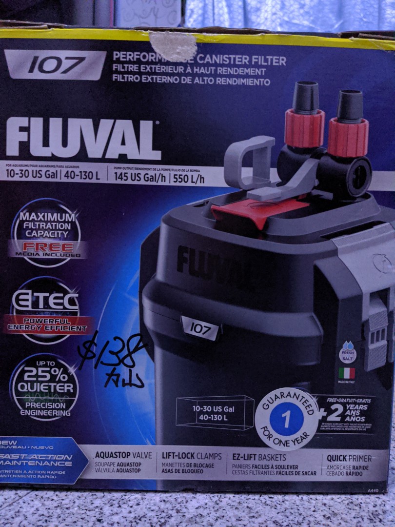 Fluval 107 Canister Filter, Pet Supplies, Homes & Other Pet Accessories ...