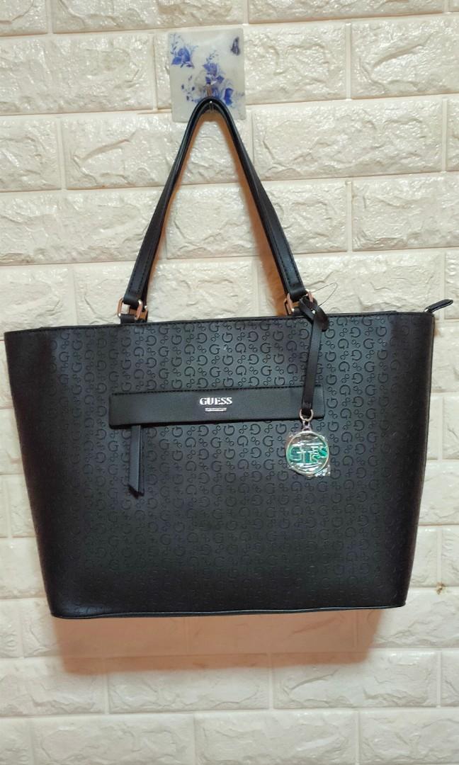 GUESS TOTE BAG BLACK (No paperbag), Women's Fashion, Bags & Wallets ...