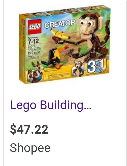 Lego 31019 Monkey Forest Animals, Hobbies & Toys, Toys & Games on Carousell