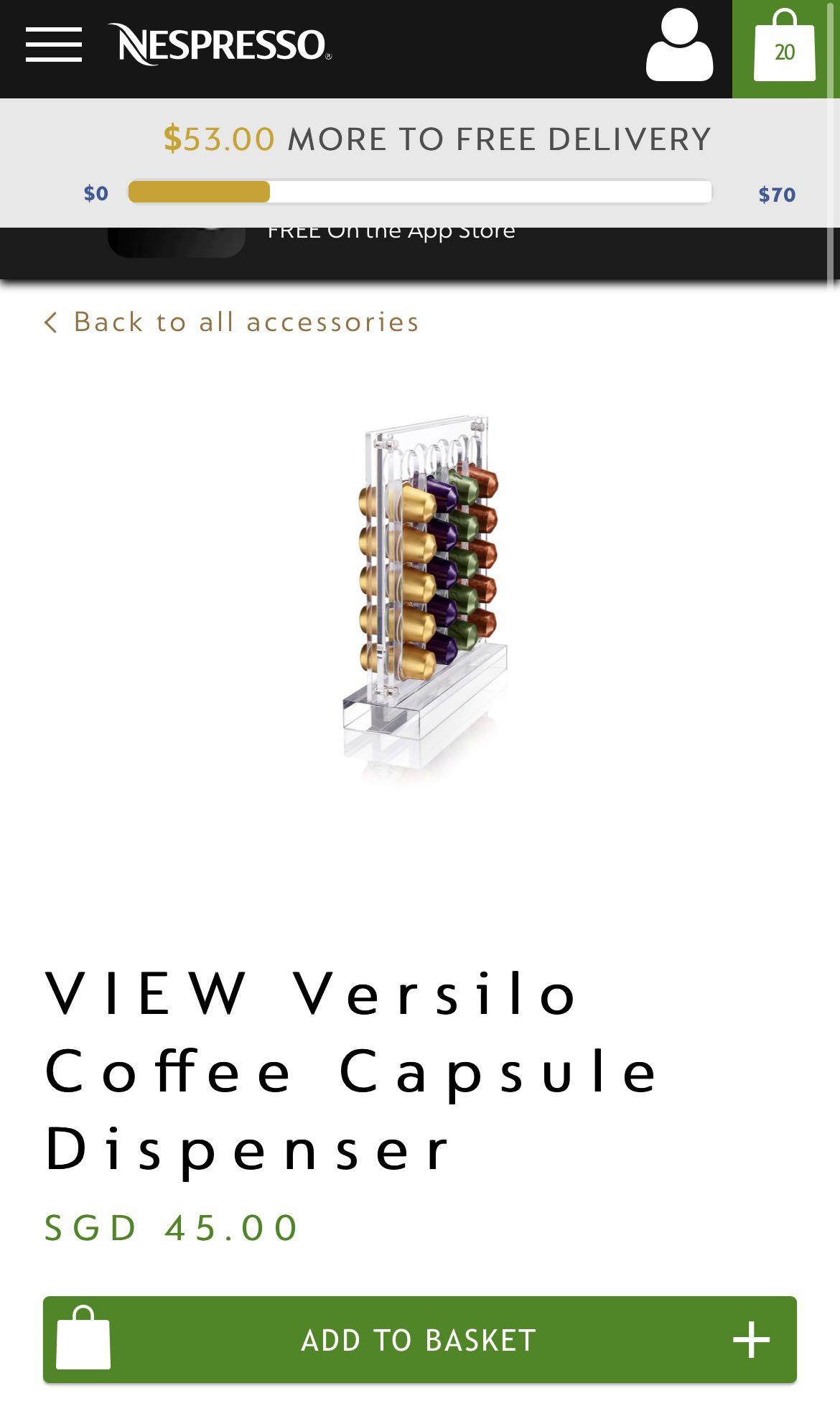 [BNIB]Nespresso View Versilo Capsule Dispenser, TV & Home Appliances, Kitchen Appliances, Coffee ...