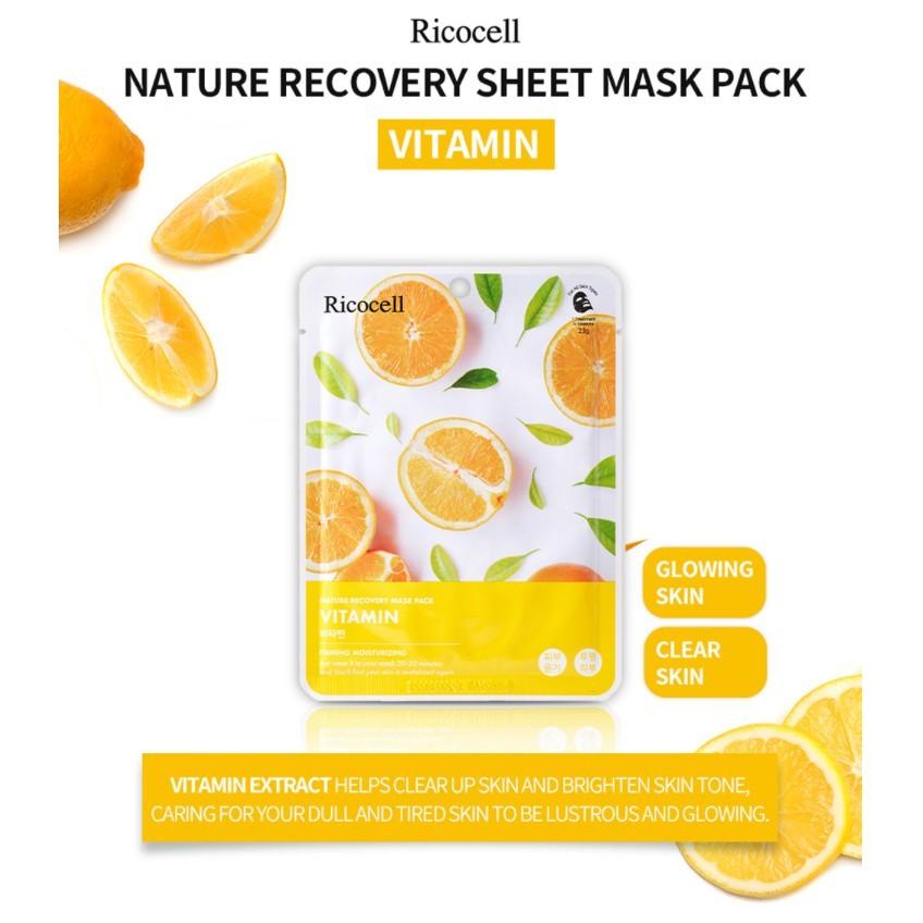 Ricocell Korean Face Mast Sheet 1 Piece, Health & Nutrition, Face Masks ...