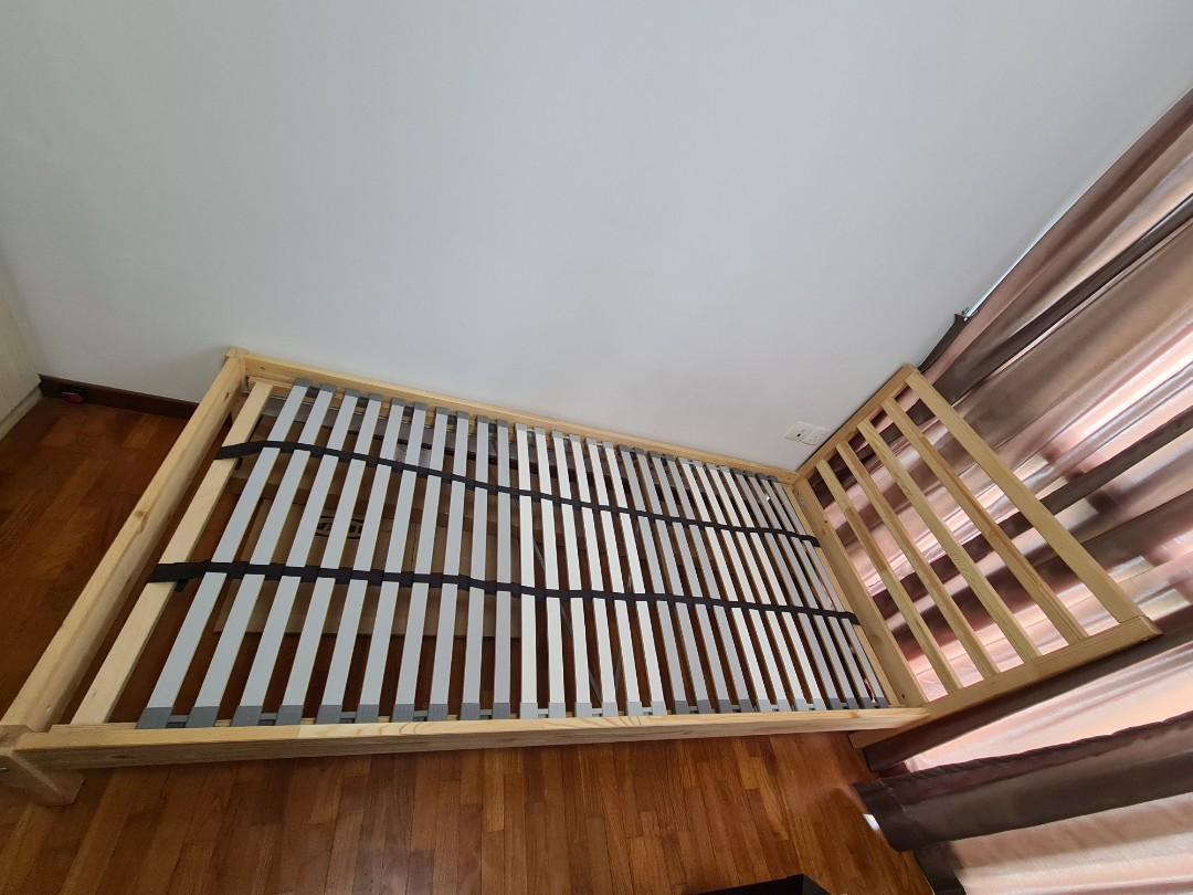Single Bed Frame and slatted base, Furniture & Home Living, Furniture ...