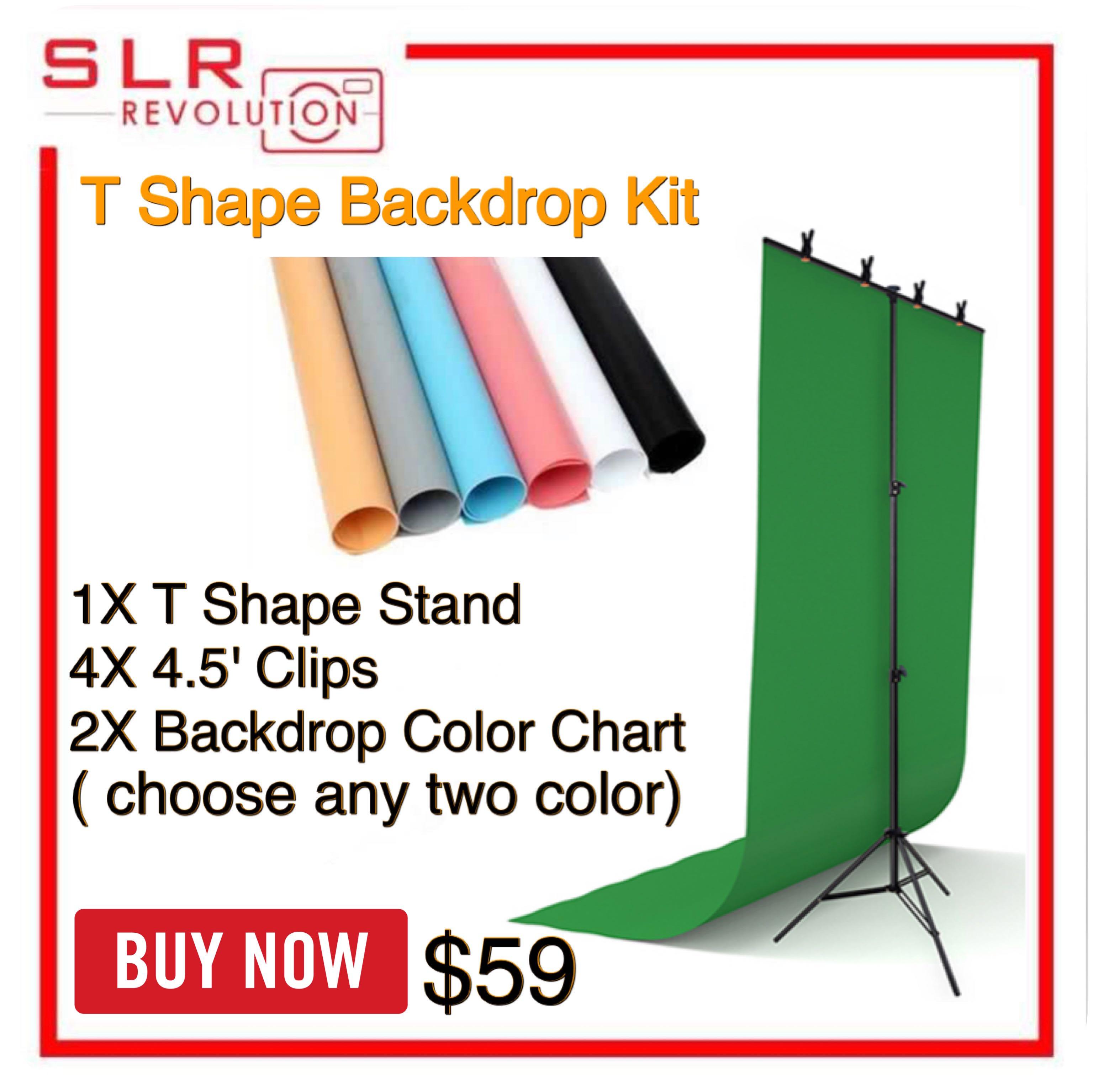 T shape backdrop kit/ T-shape Background Stand Adjustable Telescopic ...