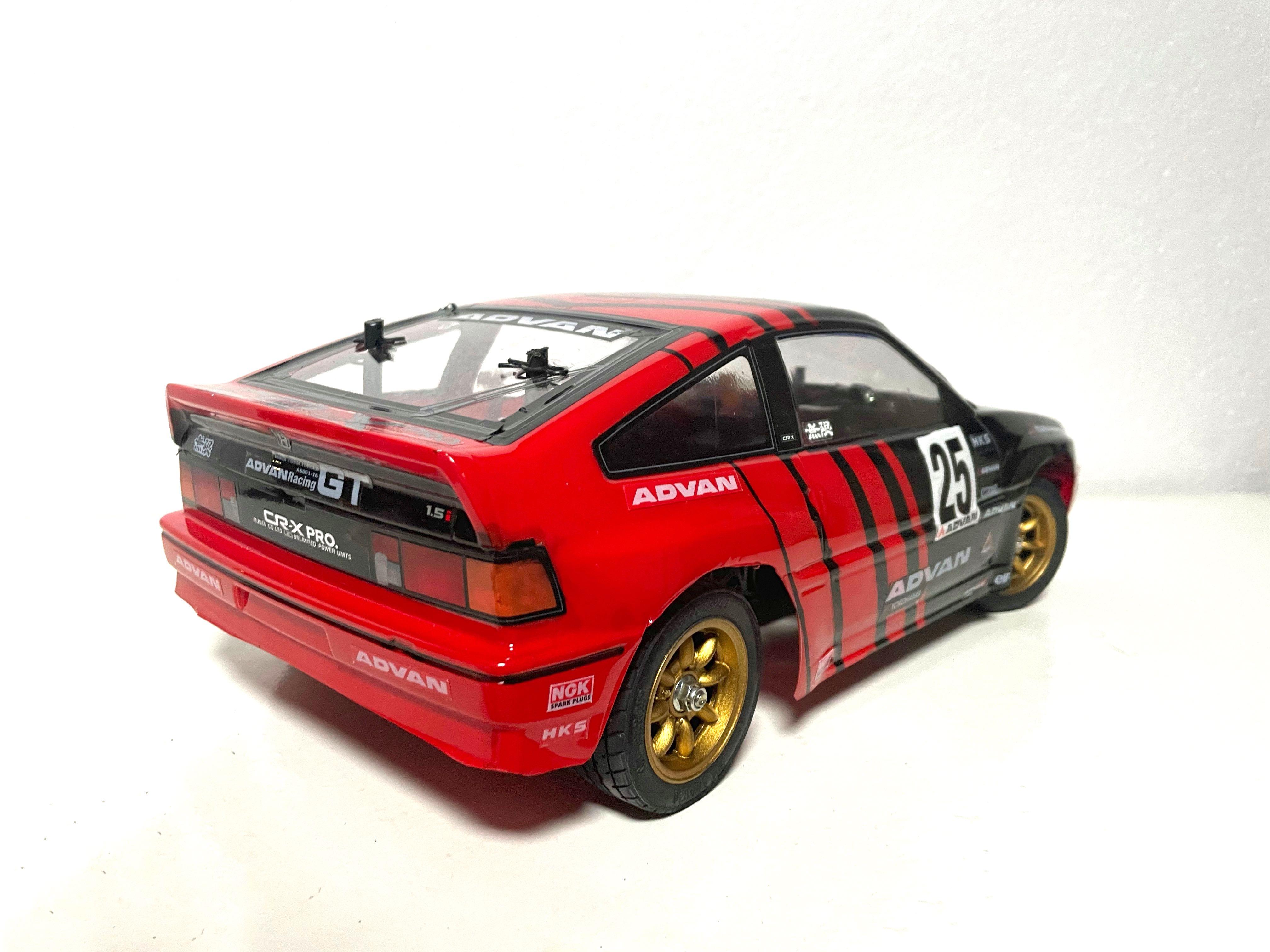 Tamiya RC 1/10 Honda CRX Advan Racing Team, Everything Else on Carousell