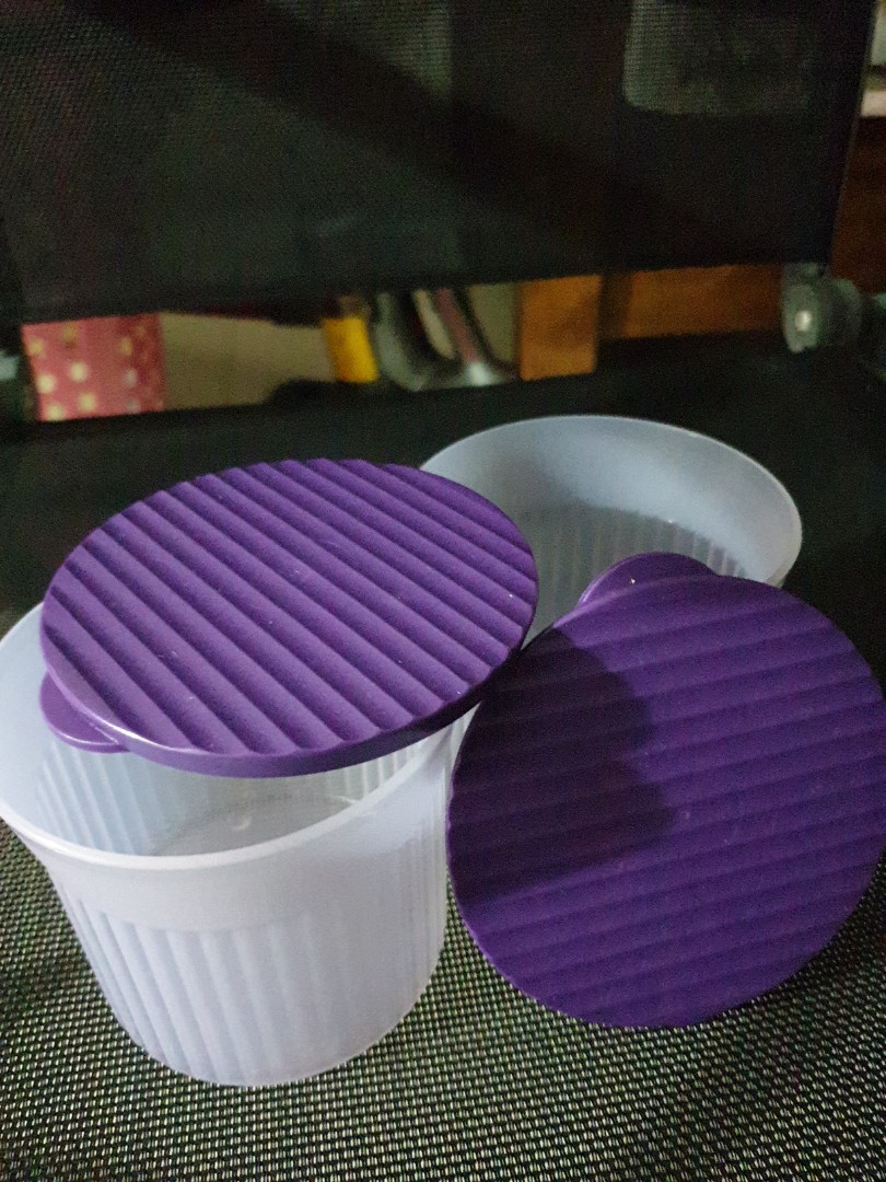 Tupperware purple 410ml tumble, Furniture & Home Living, Kitchenware ...