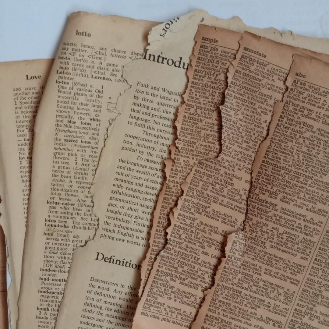 Vintage dictionary paper for bullet journal, Hobbies & Toys, Stationary ...