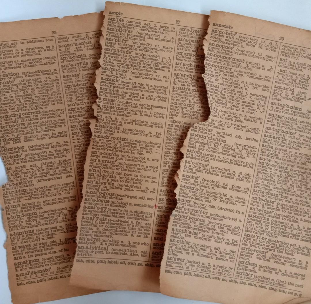 Vintage dictionary paper for bullet journal, Hobbies & Toys, Stationary ...