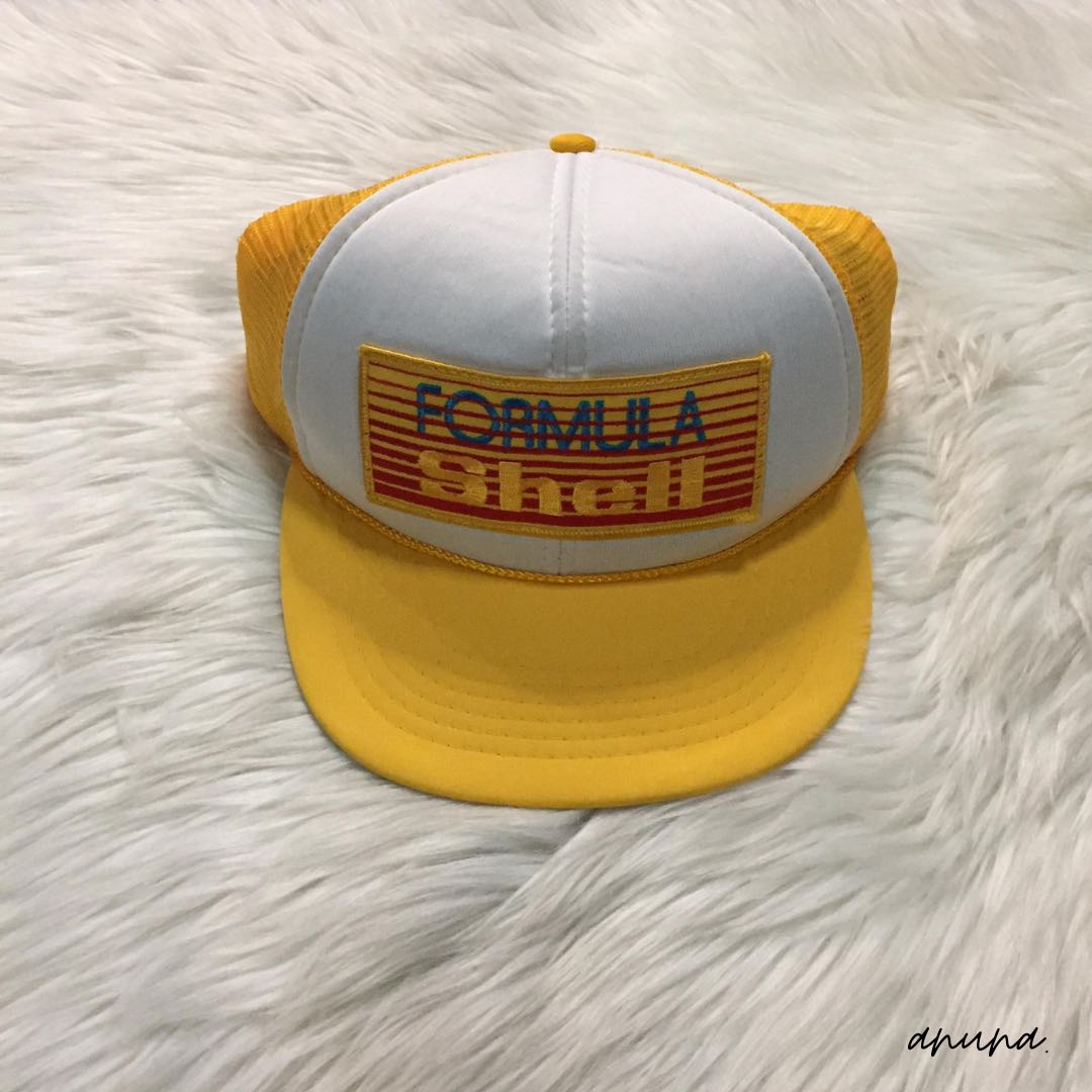 VINTAGE FORMULA SHELL TRUCKER SNAPBACK HAT, Men's Fashion, Watches ...
