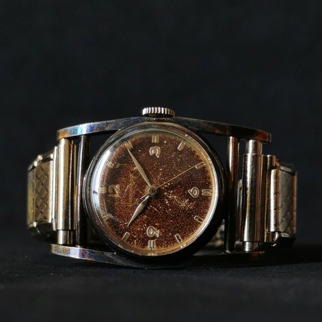 Vintage Longines Mainliner Patina Dial, Luxury, Watches on Carousell