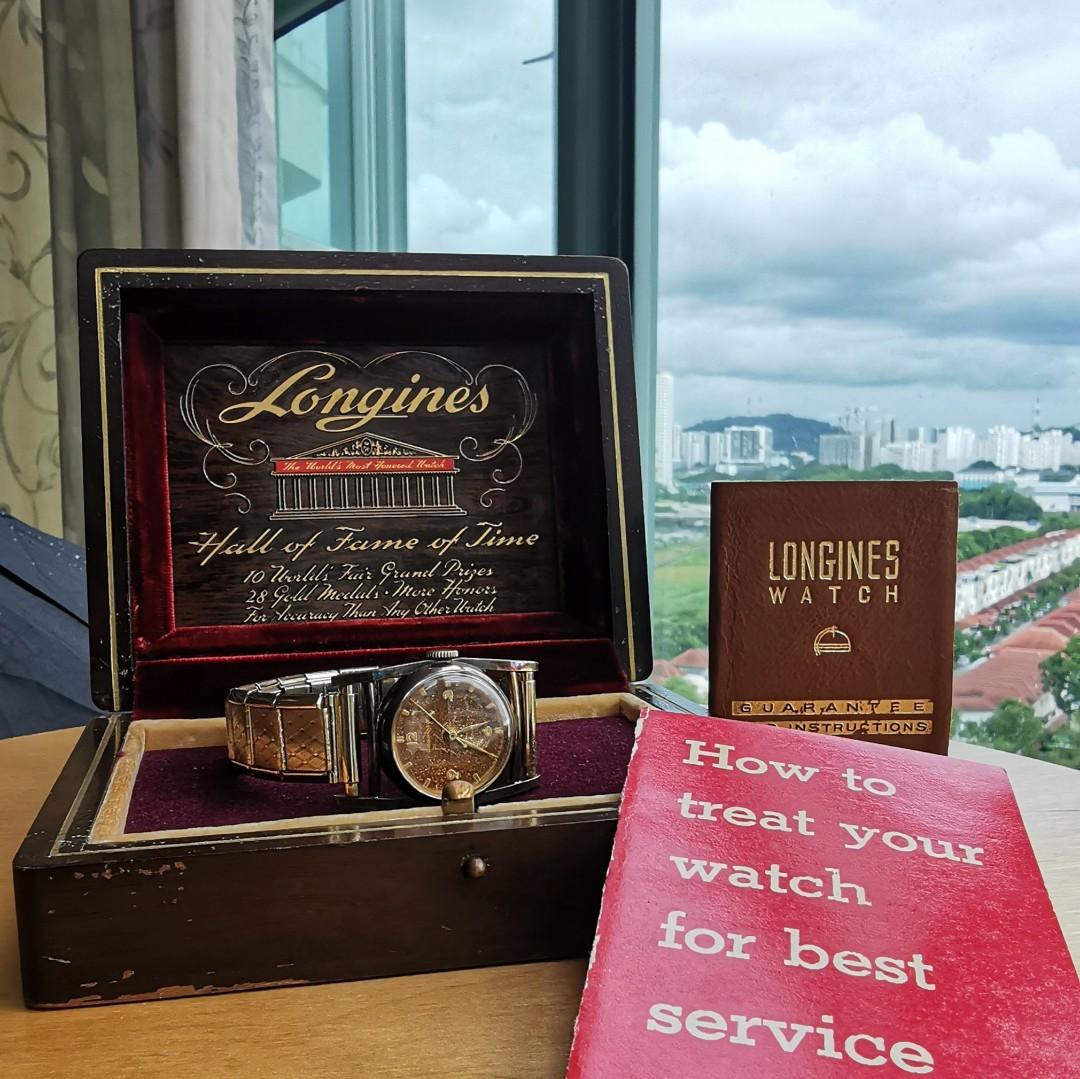 Vintage Longines Mainliner Patina Dial, Luxury, Watches on Carousell