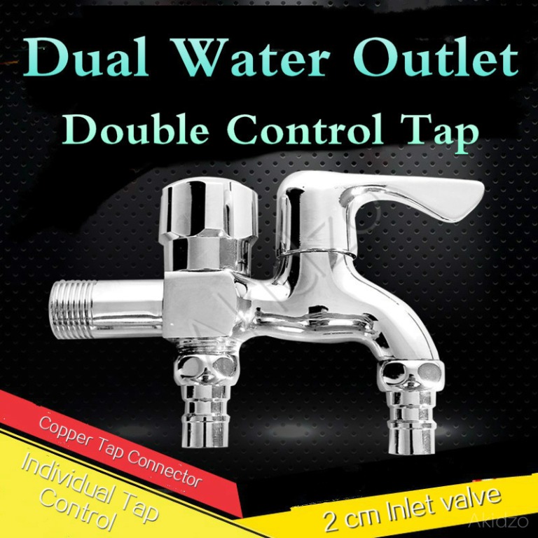 Washing Machine Dual Copper Tap, Double Control, Furniture & Home ...