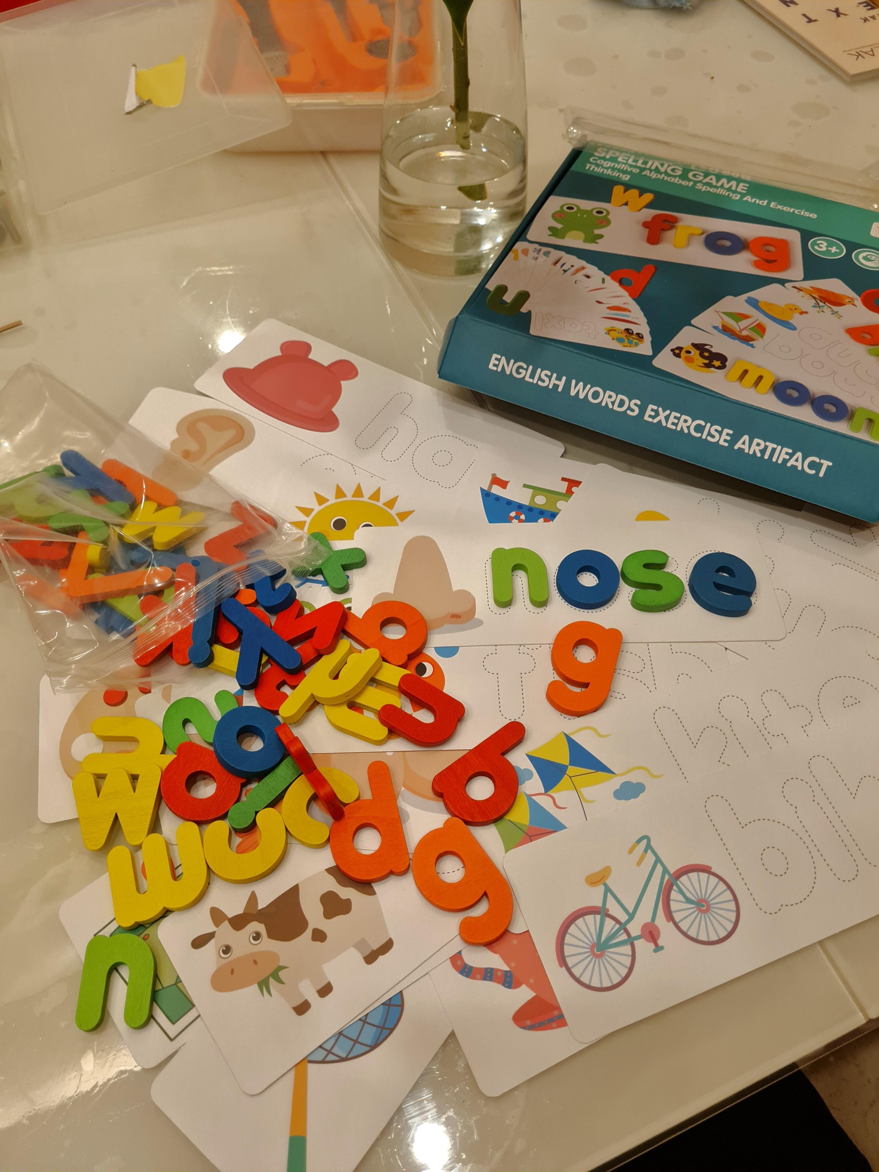 Wood Block Spelling Game cognitive alphabet spelling and exercises ...