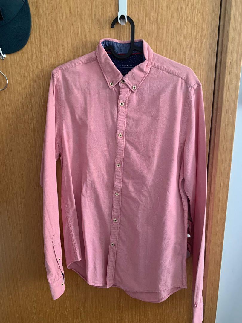Zara Man Top (Red) / Small, Men's Fashion, Tops & Sets, Formal Shirts ...