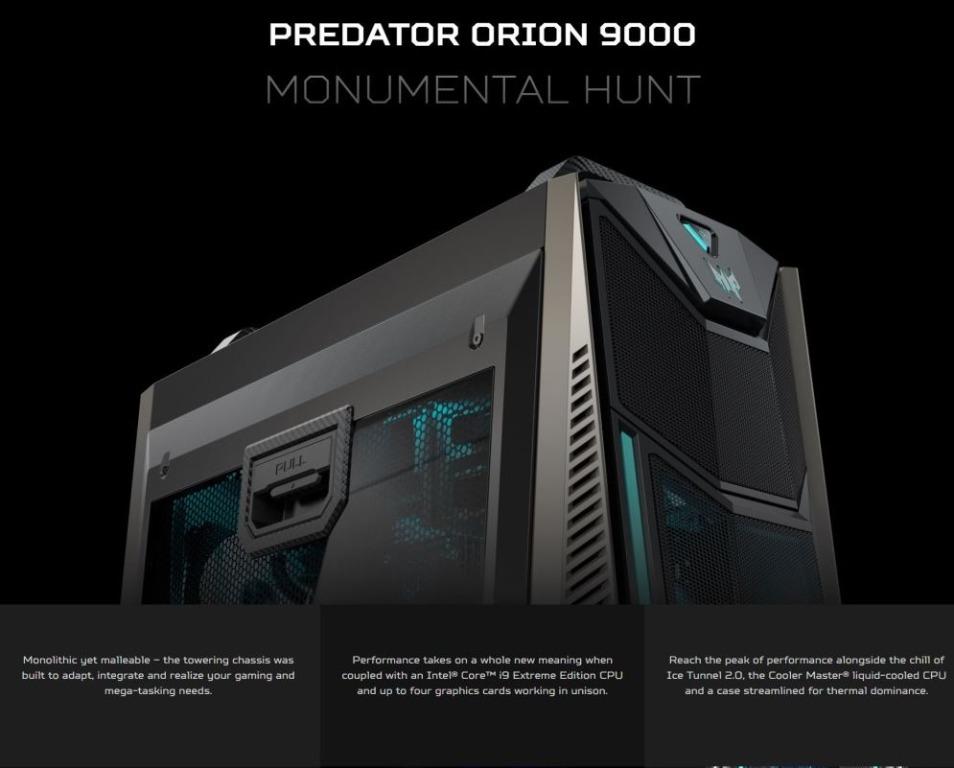 PC Acer Predator Gaming Rig PO9-900 (Orion 9000) w/ 49" Giant Curve ...