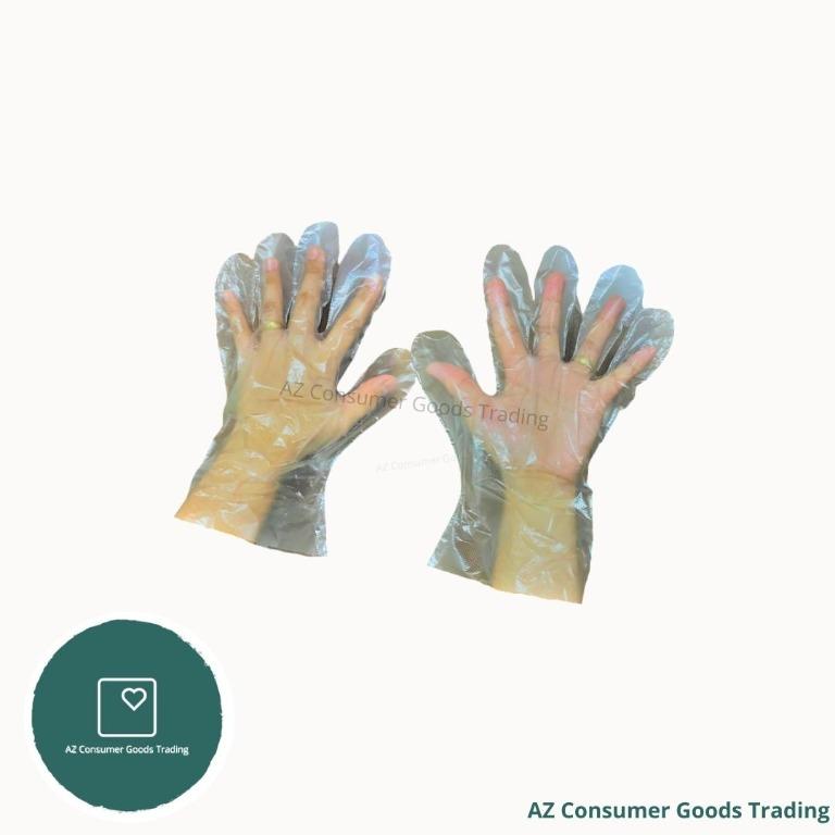 AZ Consumer Chef Kimby All Purpose Disposable Plastic Hand Gloves | 100 ...