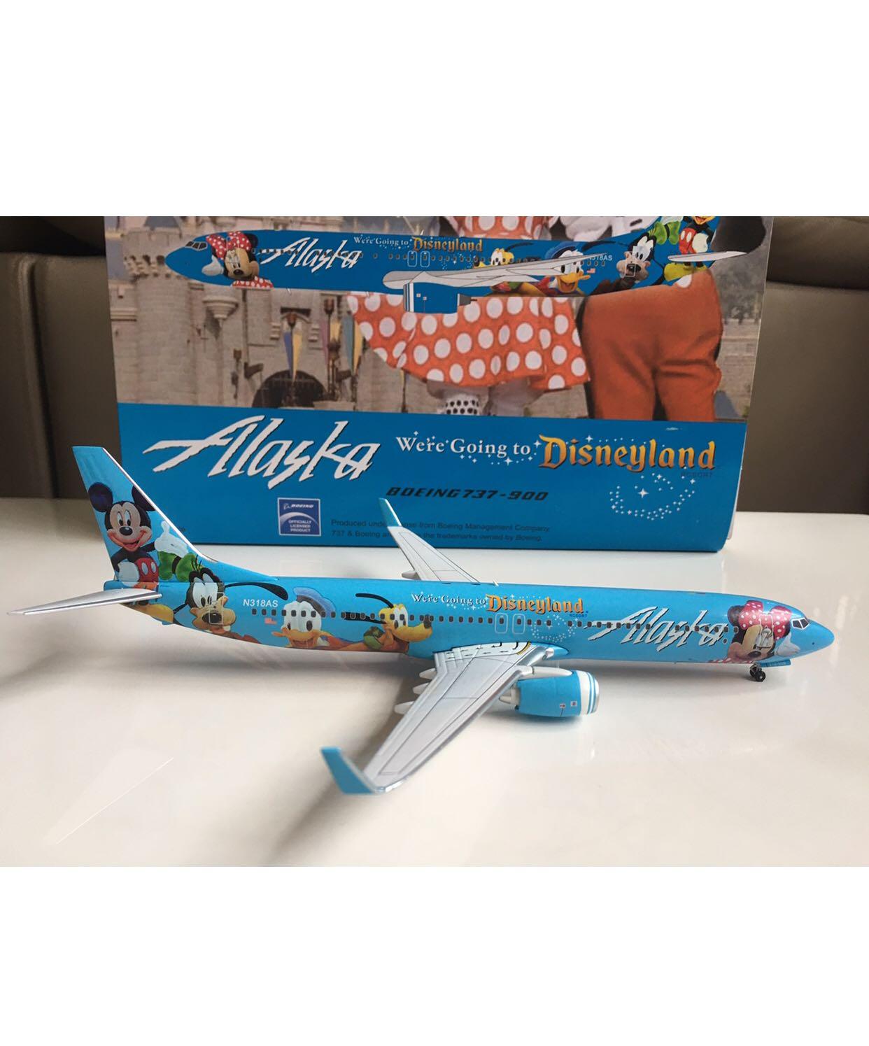Blue Box 1/200 Alaska B737-900 N318AS Disneyland, Hobbies & Toys, Toys ...