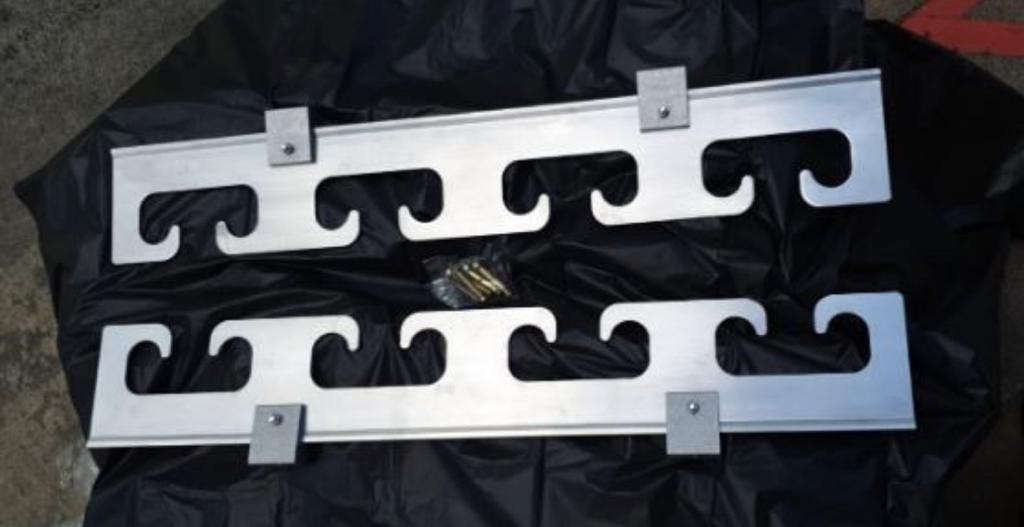 Ceiling bamboo pole hanging rack (brand new), Furniture & Home Living ...