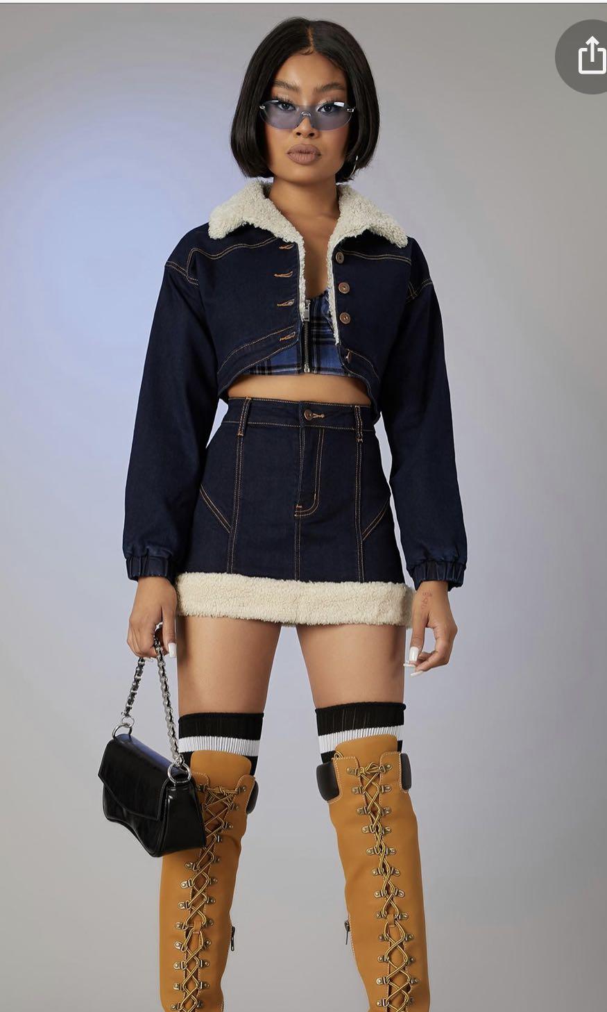 Dollskill Poster Grl Attention Seeker Skirt and Jacket SET, Women's ...