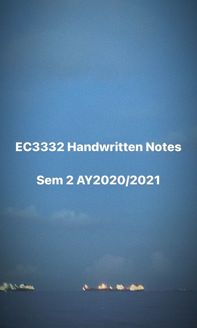 EC3332 Handwritten Notes, Hobbies & Toys, Books & Magazines, Textbooks ...