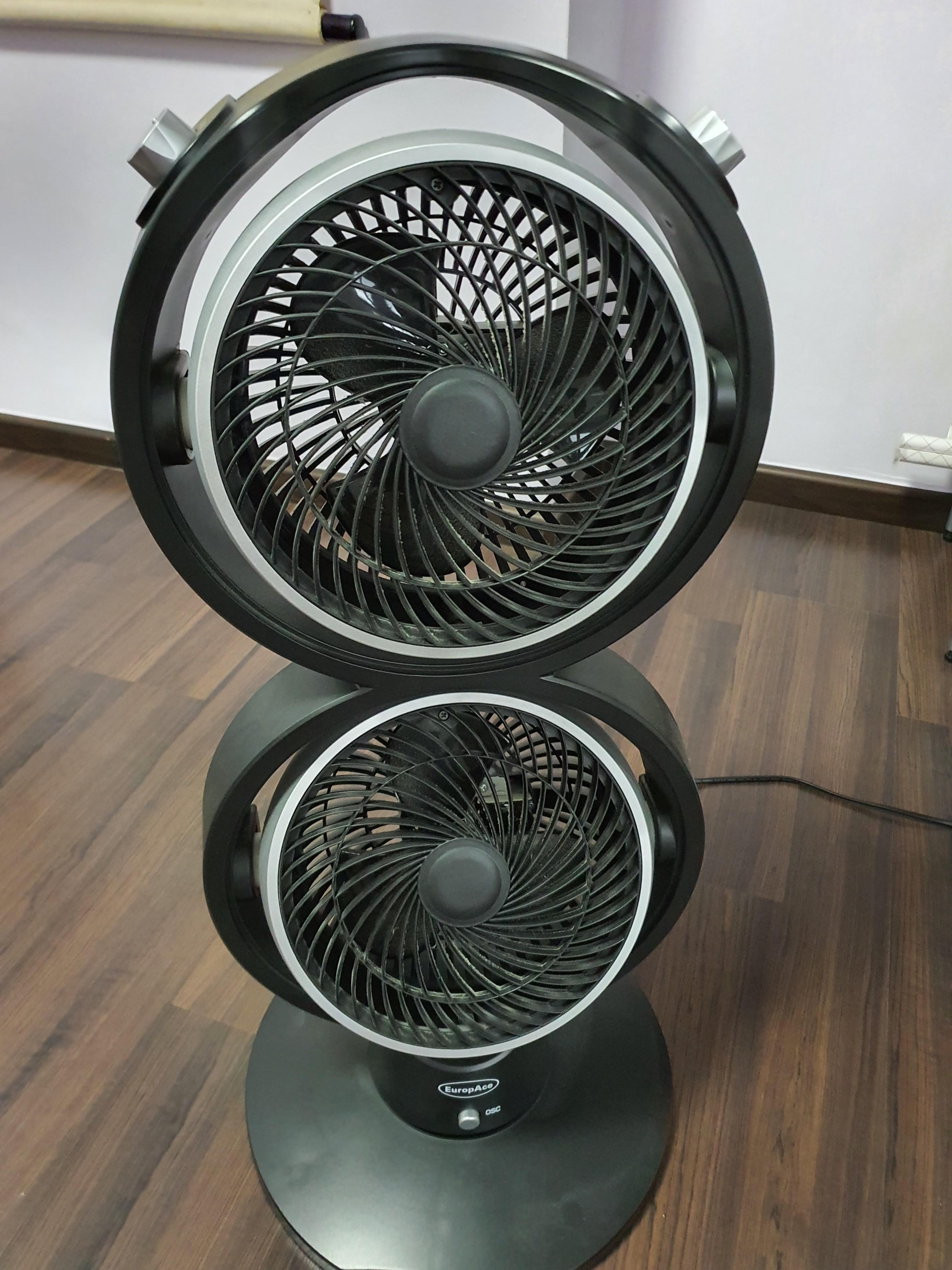 Europace twin turbo rotating fan, TV & Home Appliances, Other Home ...