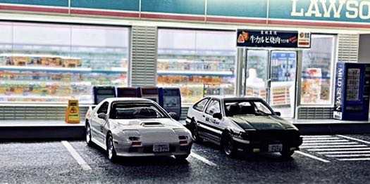 Initial D Scene Lawson Convenience Store, Hobbies & Toys, Toys & Games ...
