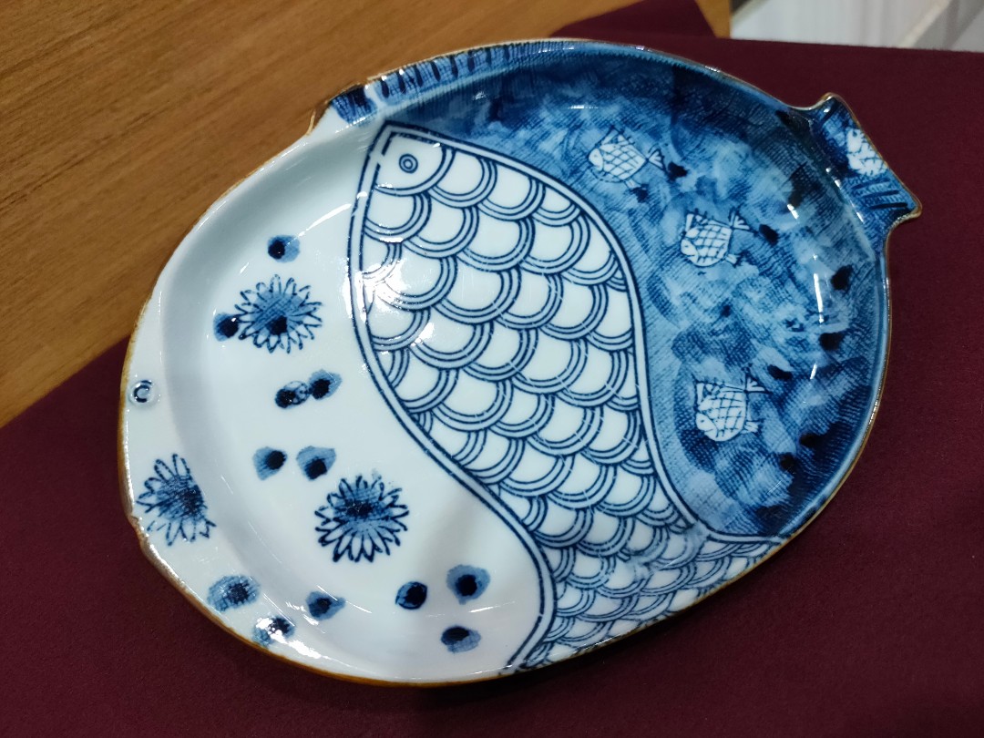 Japanese Fish Plate 锦山, Furniture & Home Living, Kitchenware ...