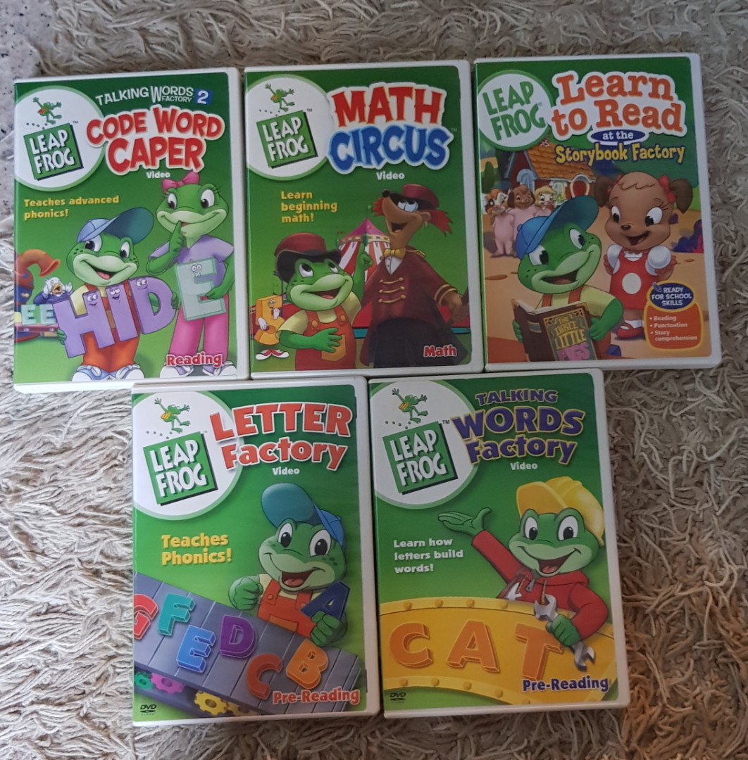 Leap Frog Learning DVDs 5 pack, for 2-6 years old, Hobbies & Toys ...