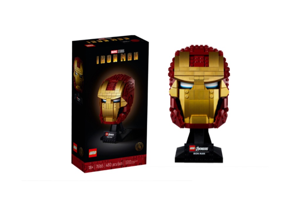 Lego Marvel Iron Man Helmet 76165 Avengers Collectible Display Stand ...