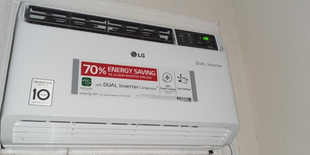 LG window type dual inverter aircon, TV & Home Appliances, Other Home ...