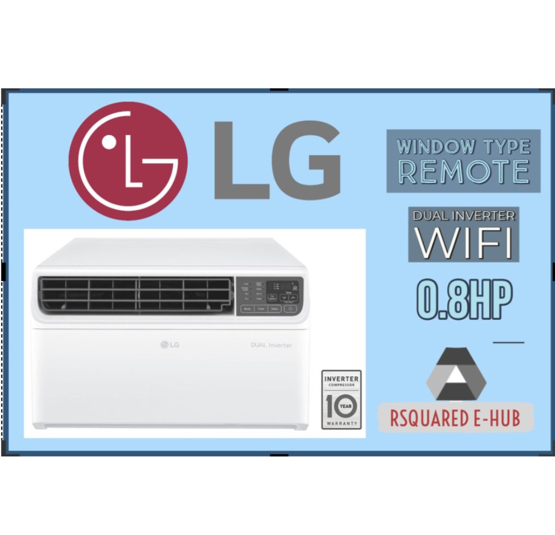 LG Window Type Inverter Remote WRAC Compact 0.8HP (LA080EC), TV & Home ...