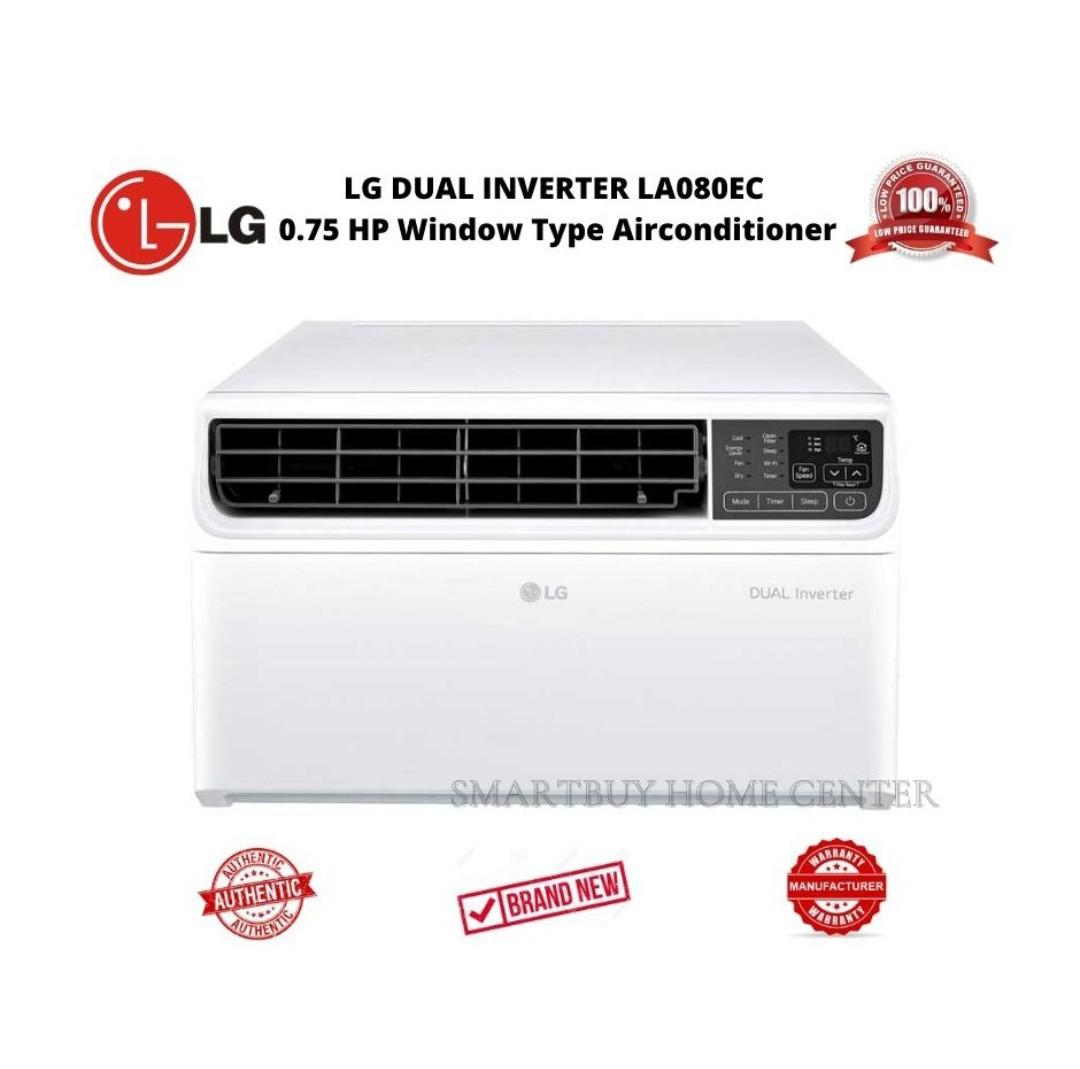 LG Window Type Inverter Remote WRAC Compact 0.8HP (LA080EC), TV & Home ...