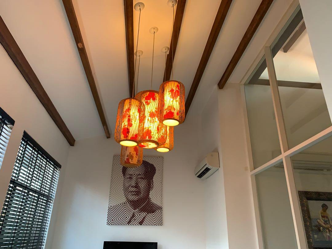 Peranakan Pendant lights, Furniture & Home Living, Lighting & Fans ...
