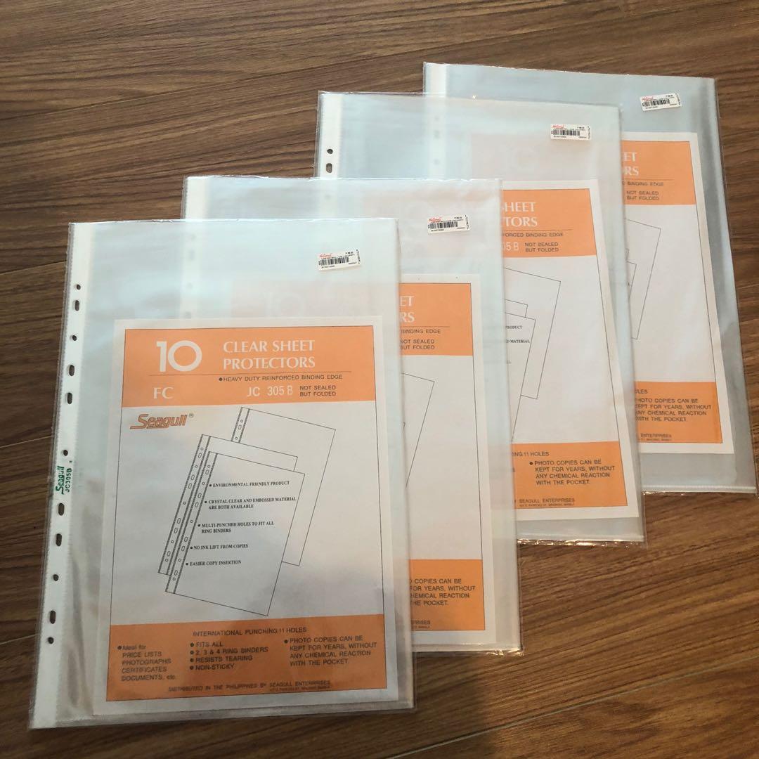 Seagull Clear Sheet Protector Ring Binder Refill JC 305B (4 Packs ...