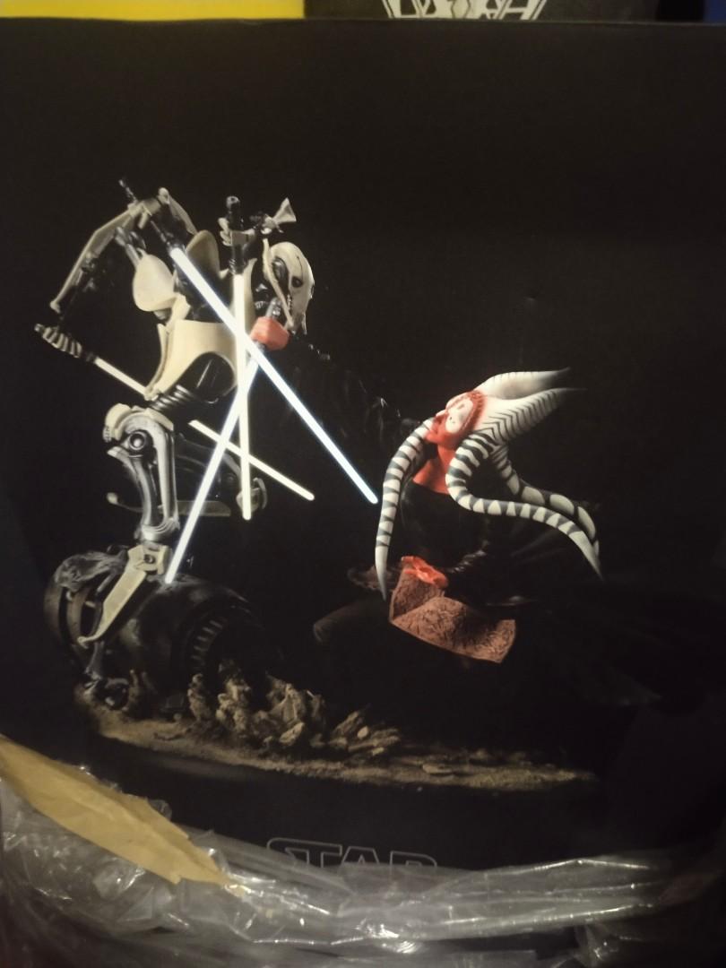 Sideshow RARE Star Wars Shaak Ti vs Grievous The Hunt for Jedi Diorama ...