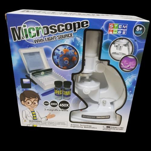 STEM - Microscope with Light Source 3 Magnification 100X / 200X & 450X ...