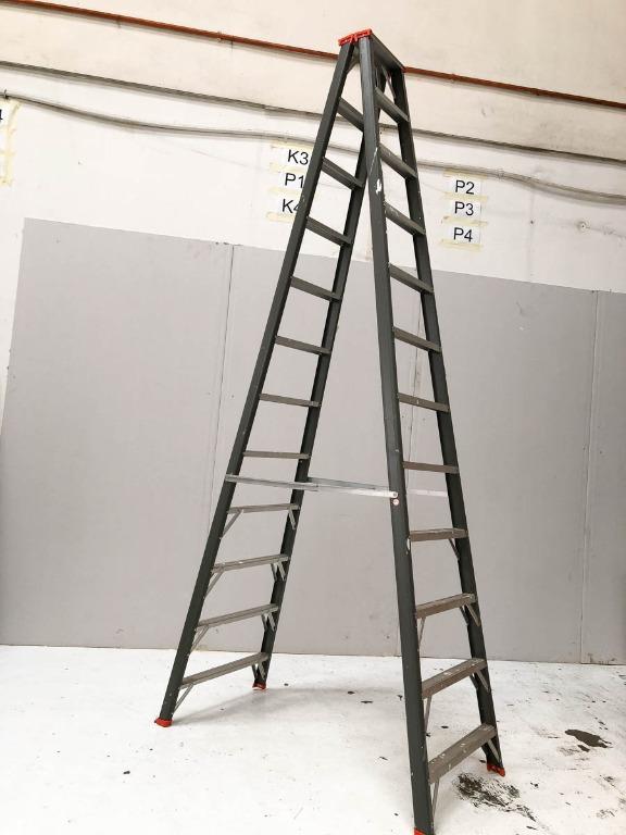 STRONGMAN Heavy Duty Foldable Ladder (12 step), Health & Nutrition ...