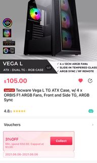 Tecware Vega L ATX Case, Computers & Tech, Desktops on Carousell