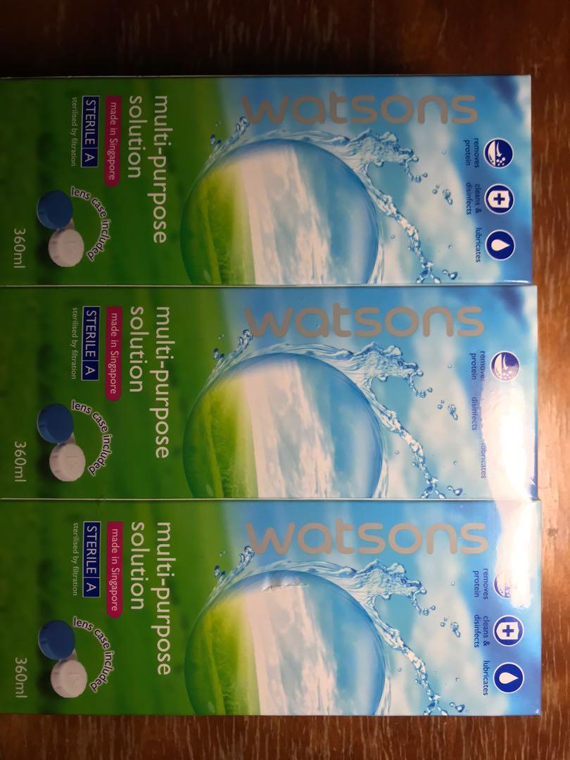 Watsons multi-purpose lens solution, Beauty & Personal Care, Vision Care on Carousell