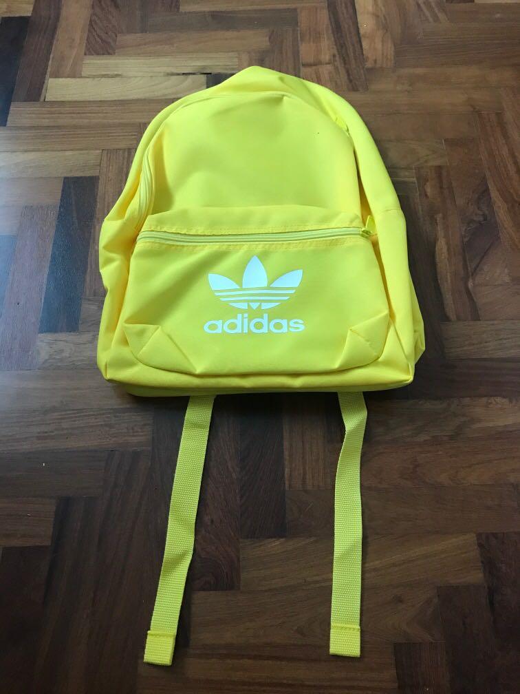 Adidas Yellow Backpack, Men's Fashion, Bags, Backpacks on Carousell