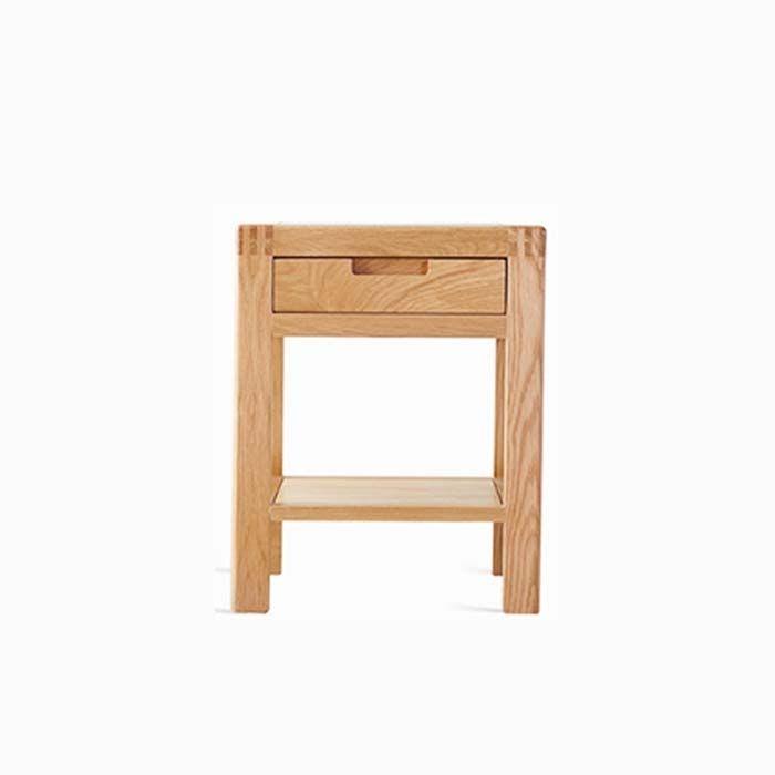 Bedside Table Yasu Nature Solid Oak Slim, Furniture & Home Living, Furniture, Tables & Sets on ...