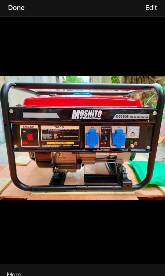 Brand New Gasoline Generator Moshito DG3800/DG3800D, Commercial ...