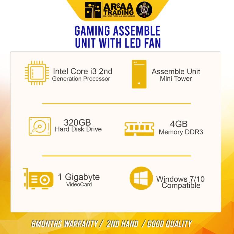 Computer Package Desktop CPU Core I3 2120 3.0ghz 4gb 320gb Gaming Case ...